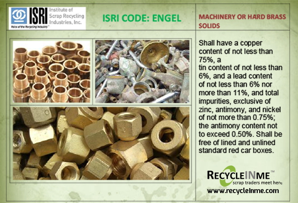 ISRI CODE: ENGEL - MACHINERY OR HARD BRASS SOLIDS
